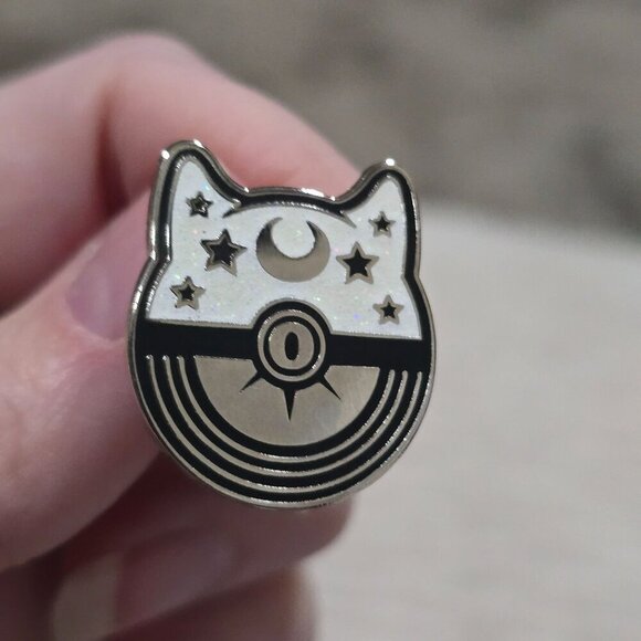 A Gothic Universe | Jewelry | Celestial Kitty Cat Moon Enamel Pin Pok ...